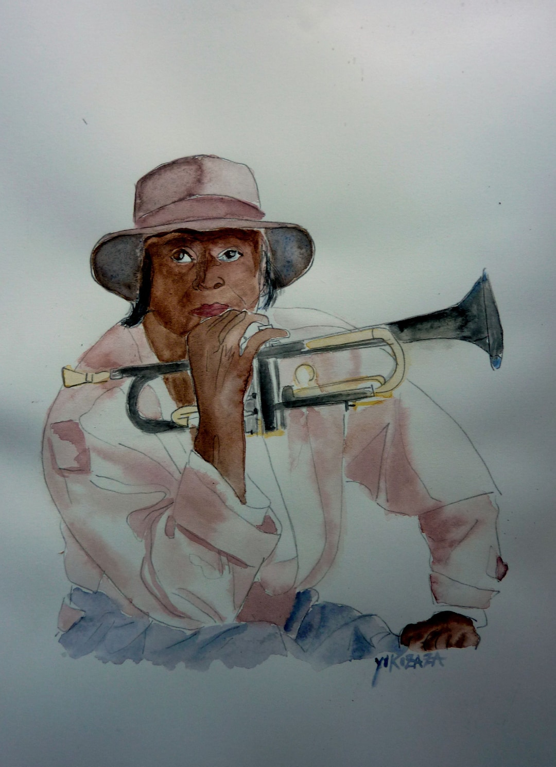 WATERCOLOR Miles Davis, Musician, Saxophone, Original - Etsy