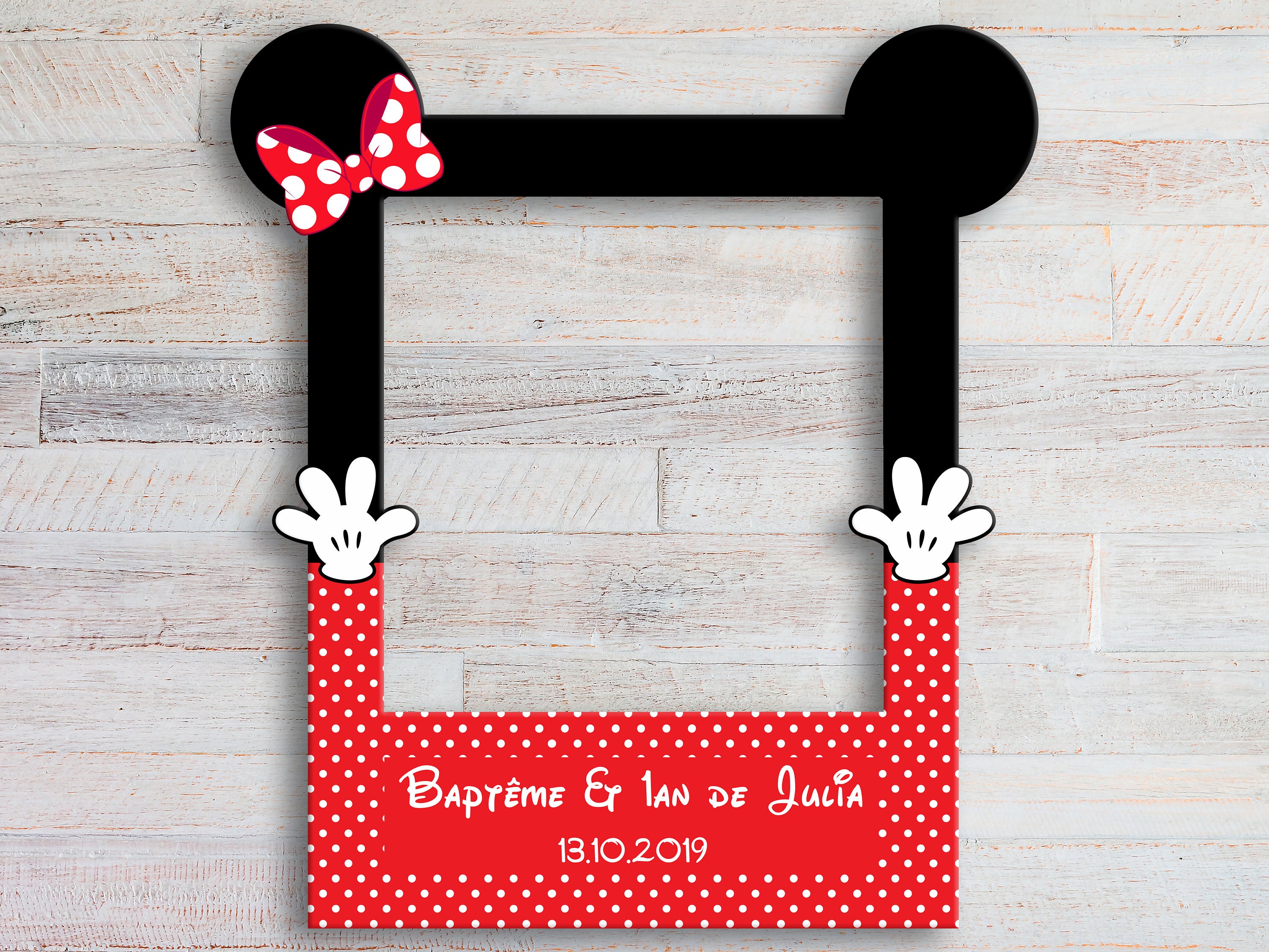 Cadre Photobooth anniversaire enfant thème "Minnie" - Etsy France