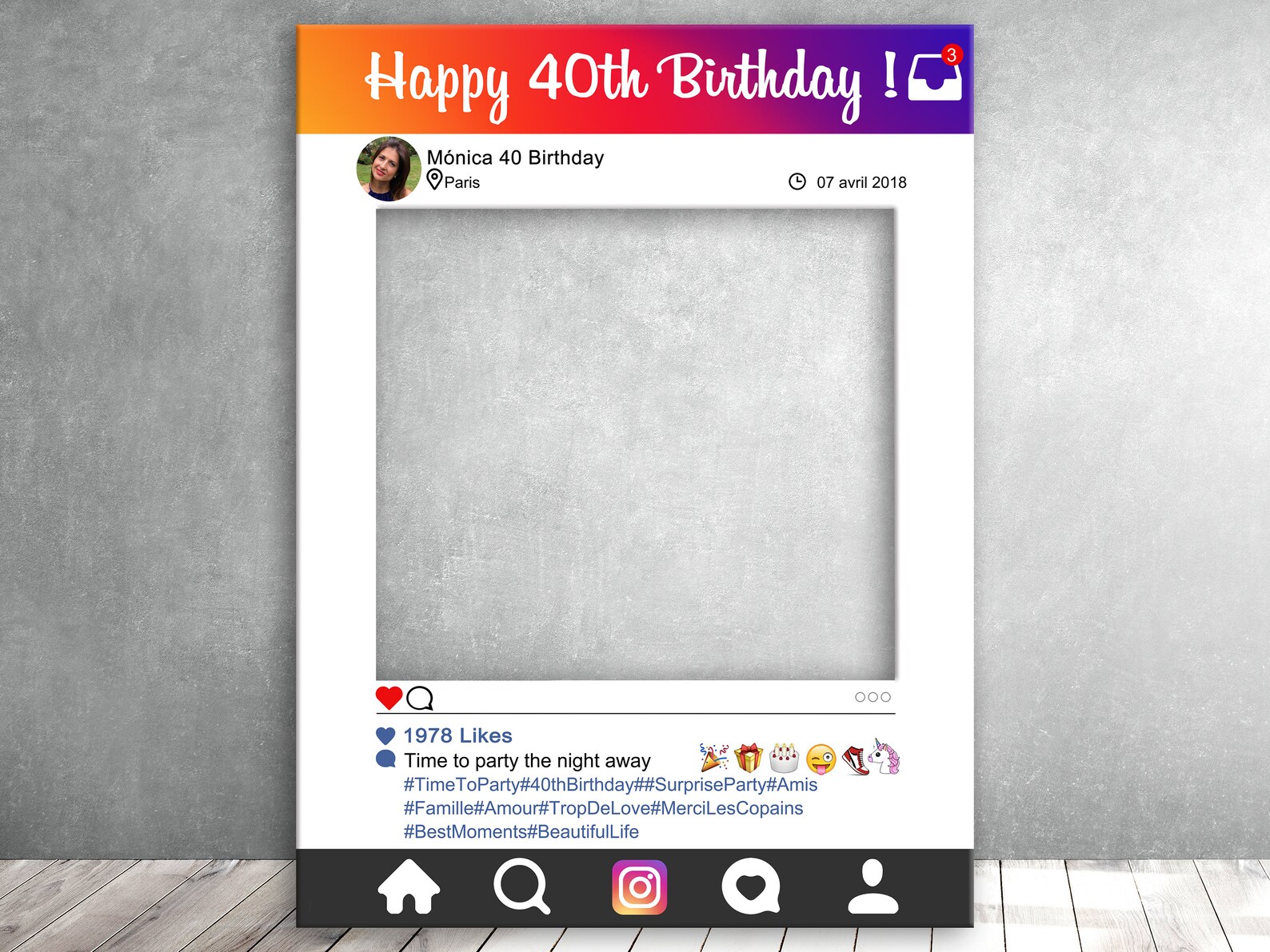 Cadre Photobooth insta personnalisable - Etsy France