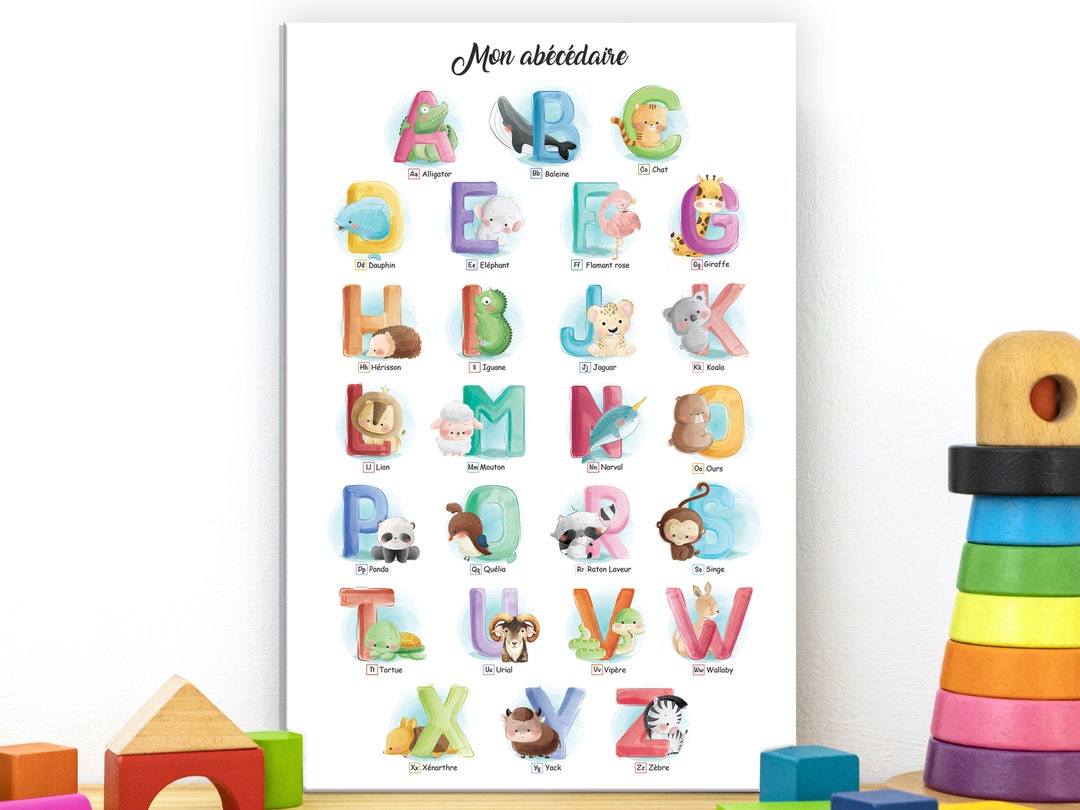 Animal ABC - Rigid Poster to Stand up - 3mm Wood Fiber - Etsy