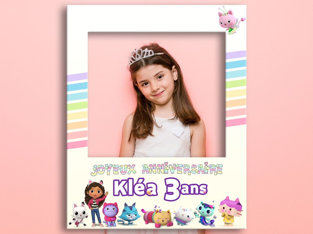 Children's Birthday Photobooth Frame Cat - Etsy