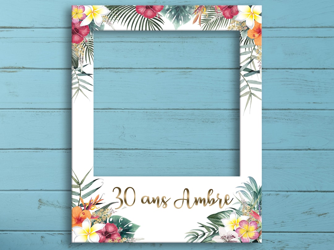 Personalized Photobooth Frame - Tropical - Etsy UK
