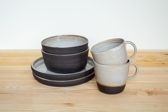 Breakfast Set for 2 Handmade Pottery | Etsy