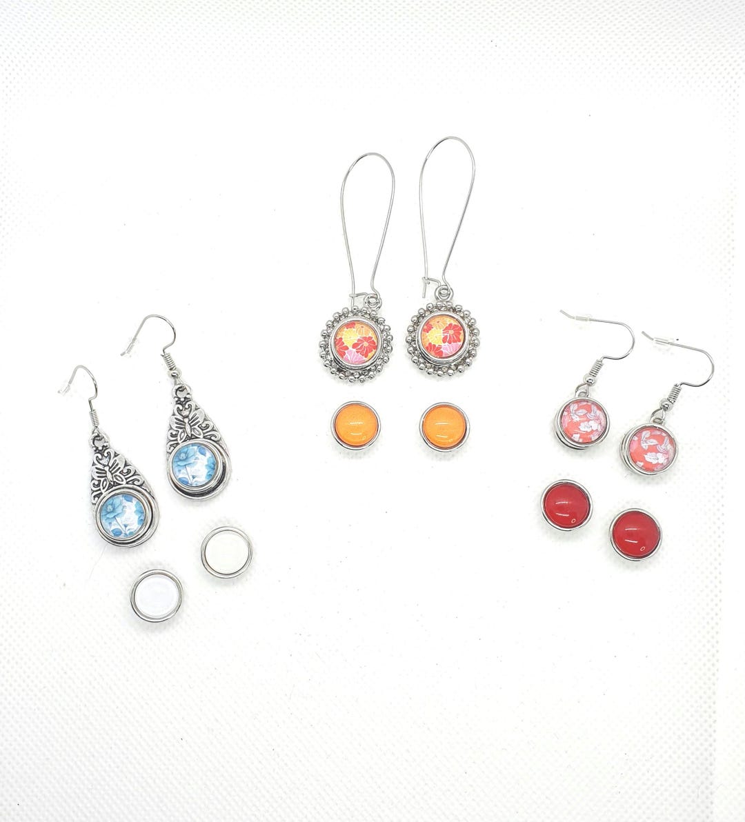 Pair of Interchangeable Snap Button Earrings With One Click. - Etsy