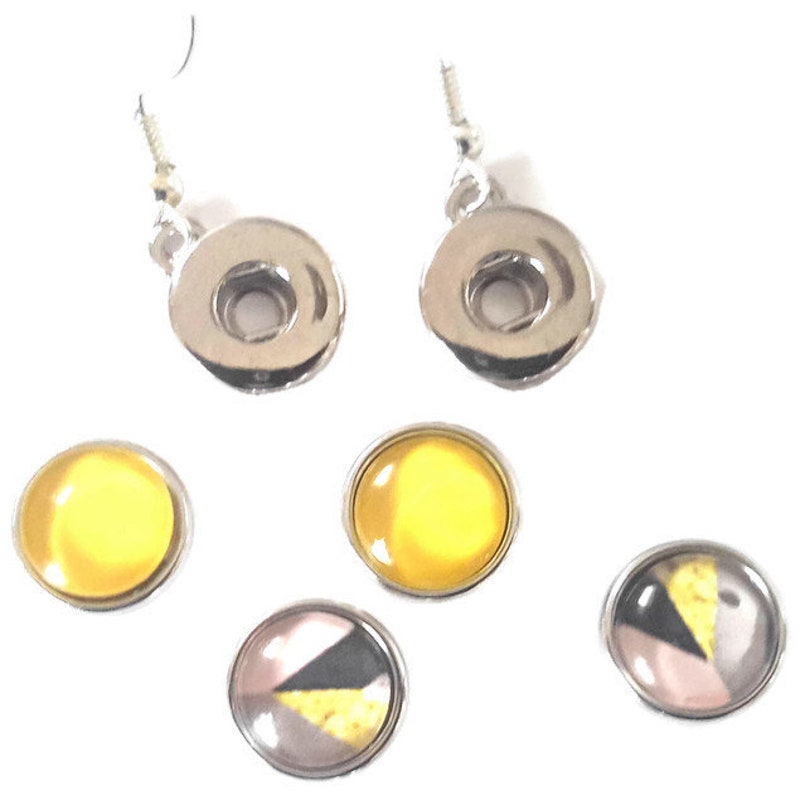 Snap Button Earrings - Etsy