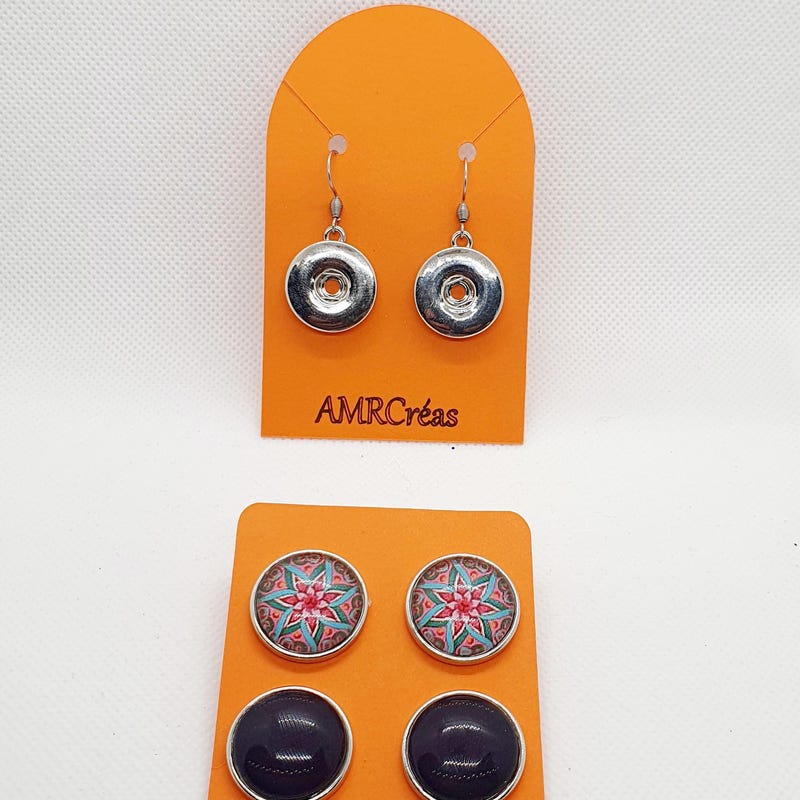 Snap Button Earrings - Etsy