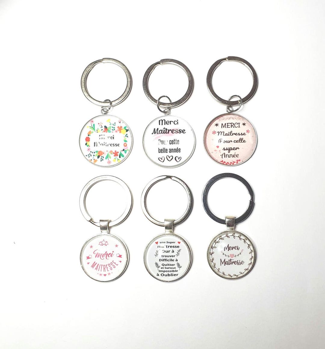 Teacher Theme Key Ring - Etsy