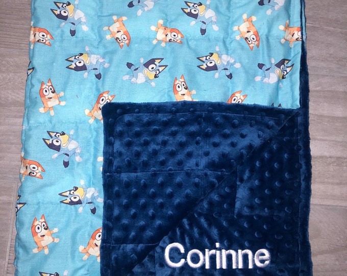 Bluey With Minky Fabric. 35X40 and 40X60 Weighted and None Weighted ...