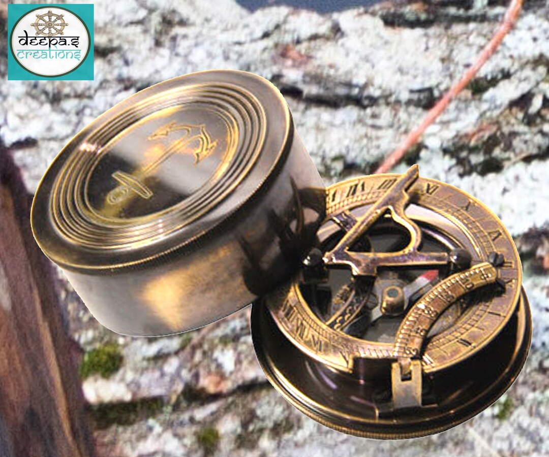 Extremely Rare Original Antique Vintage Brass Nautical Compass ...