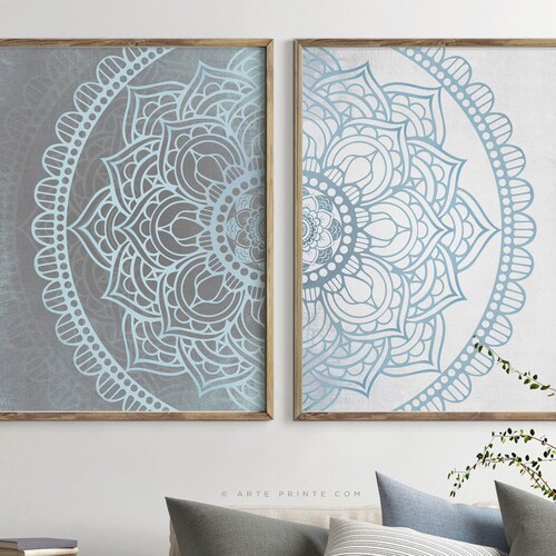 Geometric Mandala Floral Printable Wall Art Set of 4 8x10 - Etsy