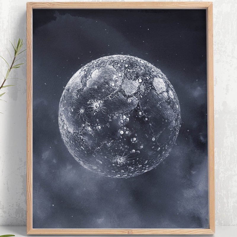 Blue Moon Print - Etsy