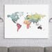 WORLD MAP, Nursery Decor, 30x40 Inches World Map Wall Art Printable ...