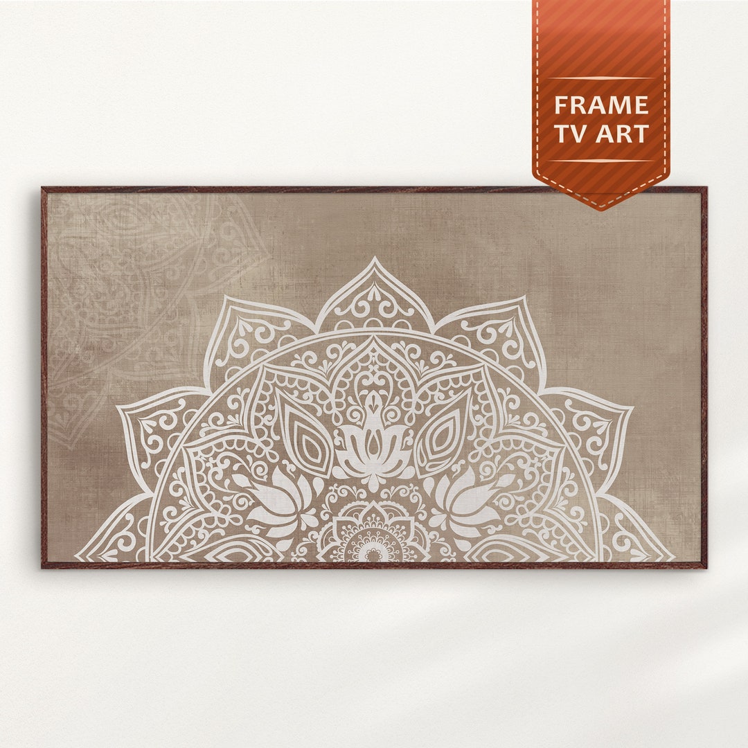 Mandala for Samsung TV, Modern Boho Rustic Design for Screen Saver ...