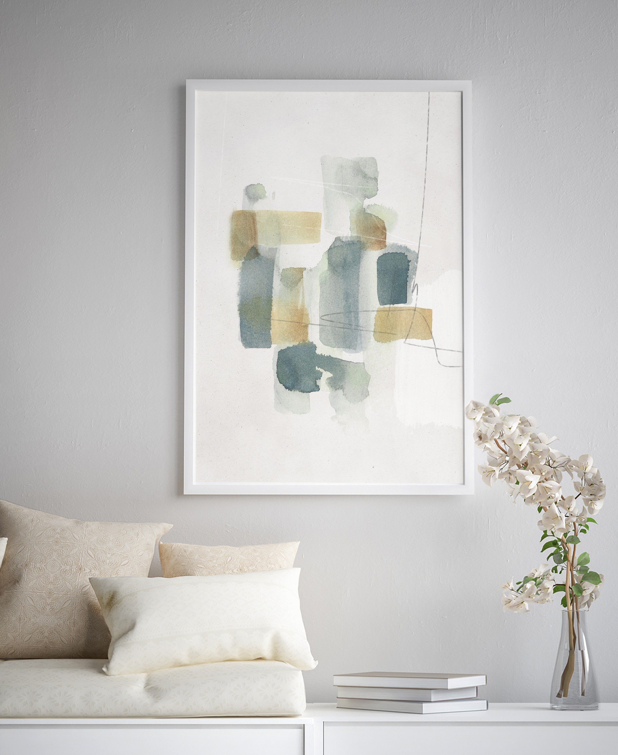 Prints Digital Prints Living Room Minimal Decor Bedroom Wall Prints Set ...