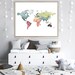 WORLD MAP, Nursery Decor, 30x40 Inches World Map Wall Art Printable ...