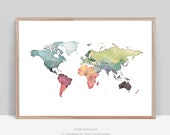 WORLD MAP Nursery Decor 30x40 Inches World Map Wall Art - Etsy