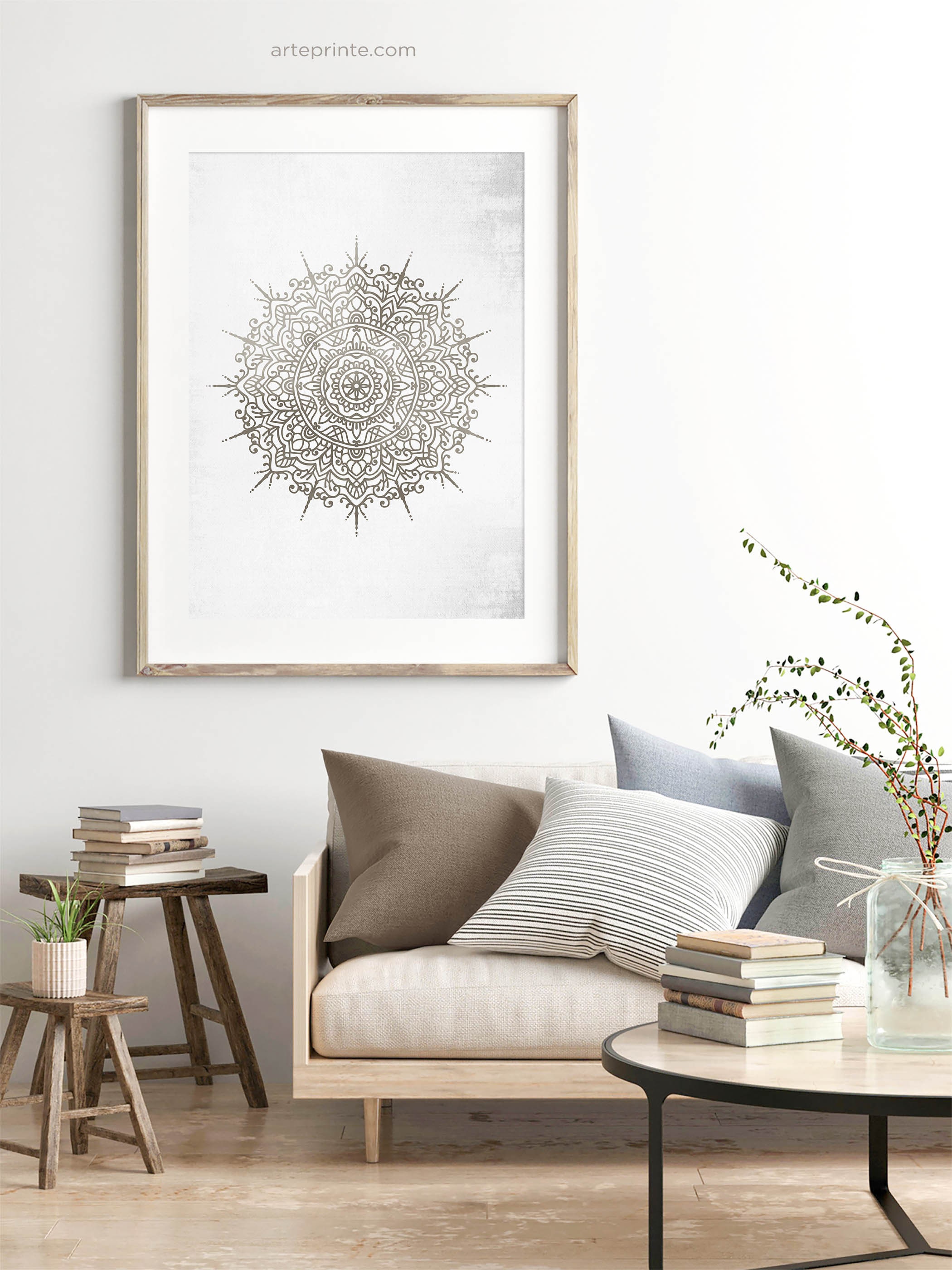 Mandala Wall Art Set of 3 Downloadable Prints Yoga Room Decor | Etsy