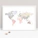 Original Pastel World Map Neutral Nursery Wall Decor - Etsy