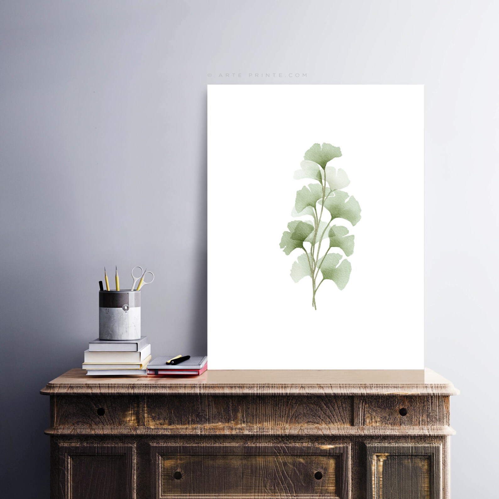 GINKGO Wall Art Leaves Print Download Modern Plant Art - Etsy