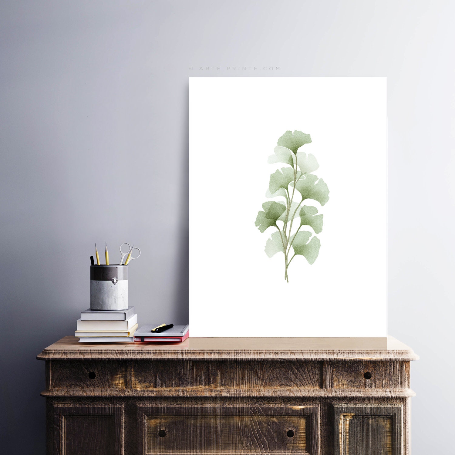 GINKGO Wall Art Leaves Print Download Modern Plant Art - Etsy