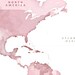 Pink World Map Wall Art Girl Nursery Decor Digital Art Prints Pink Gray ...