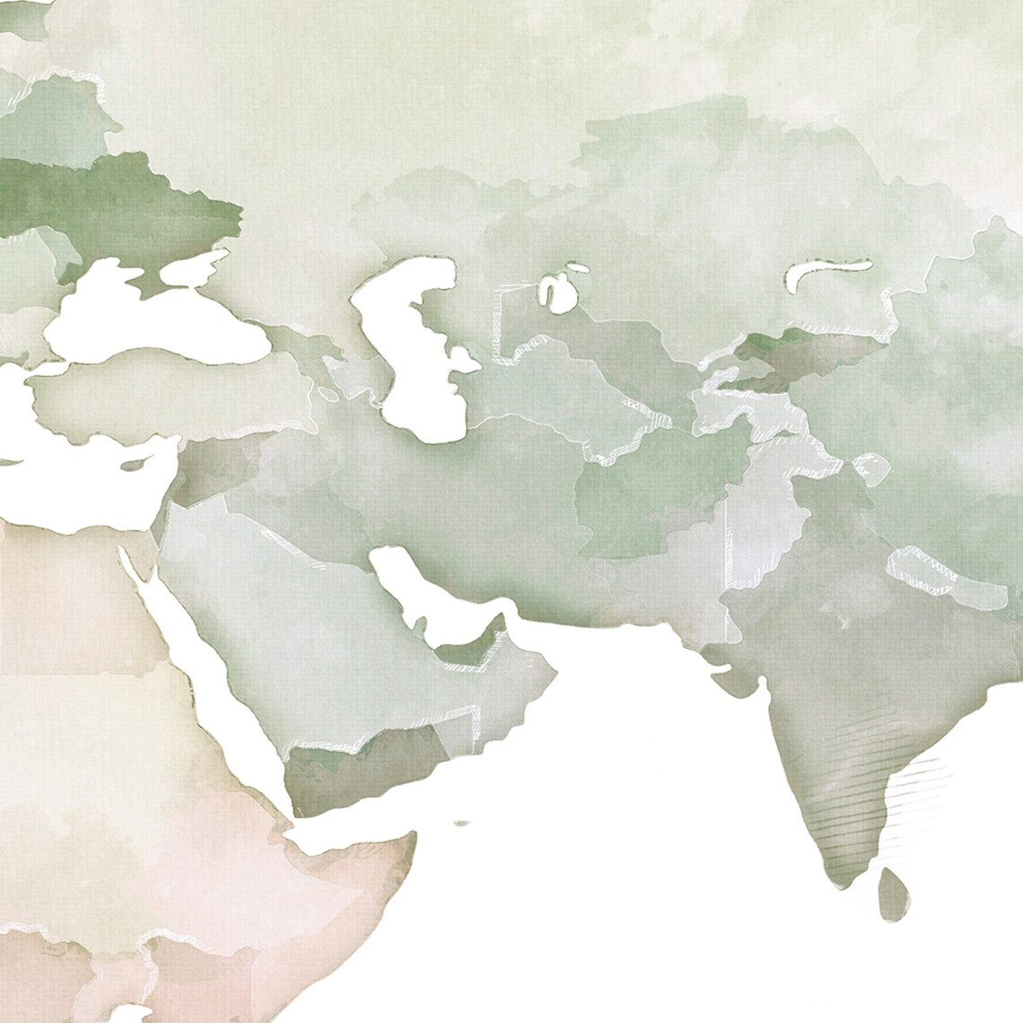 Pastel WORLD MAP Wall Art Nursery World Map Print World Map | Etsy