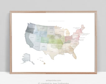 Usa Map - Etsy