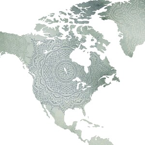 World Map Wall Art Boho Map of the World World Map Poster - Etsy