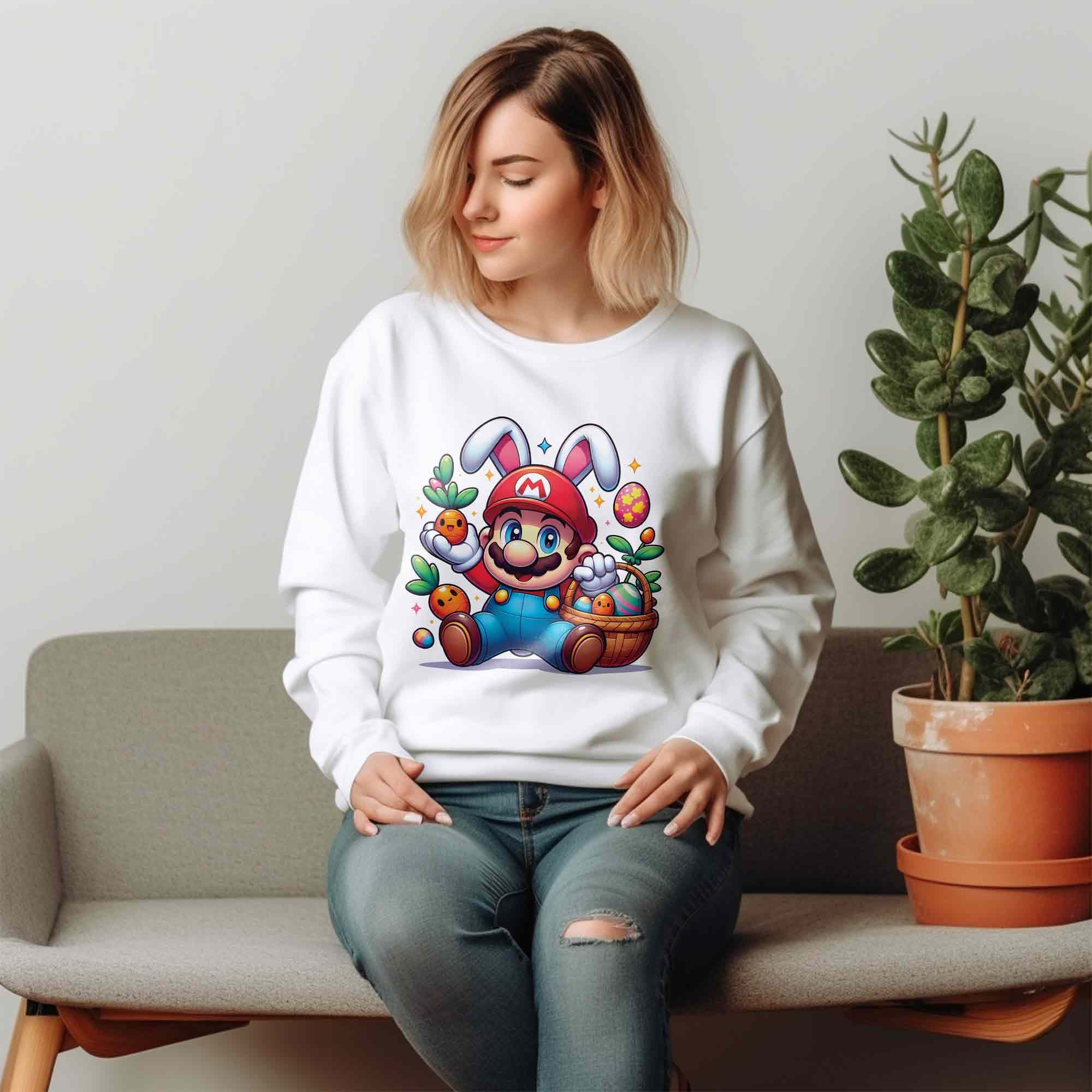 Super Mario Easter Cartoon PNG, Mario Movie Character Bunny Png, Happy ...