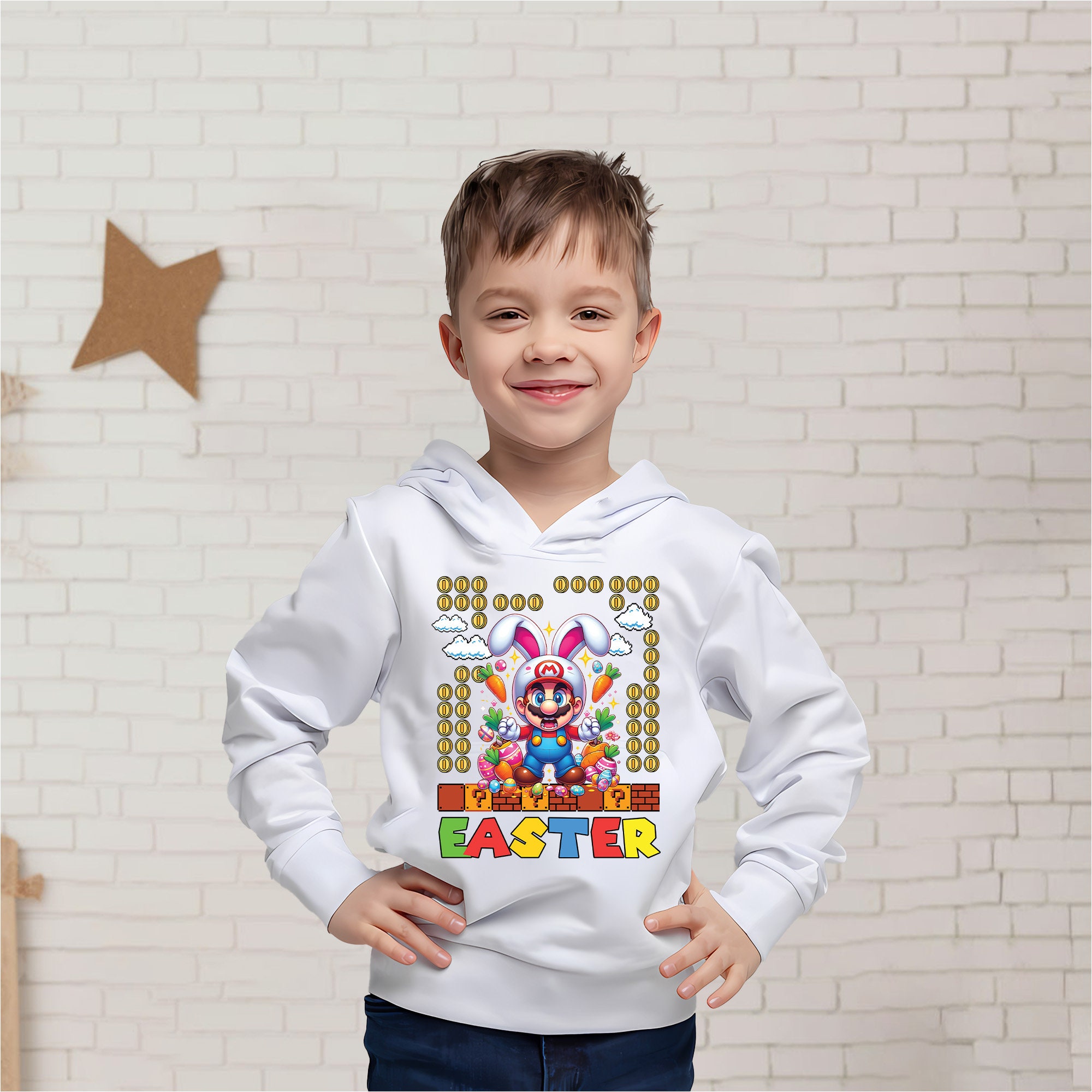 10 Super Mario Easter Cartoon PNG Bundle, Mario Movie Character Bunny ...