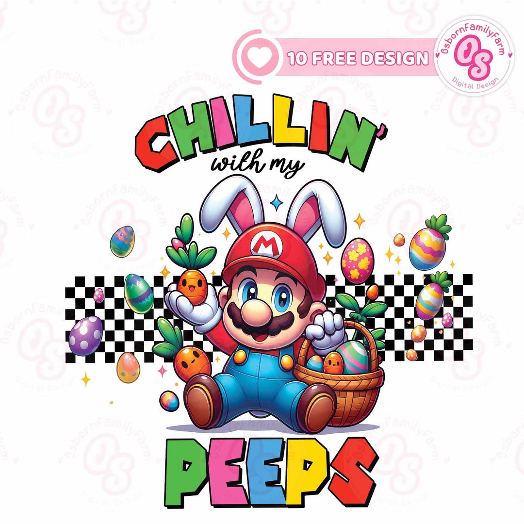 Super Mario Easter Cartoon PNG, Funny Easter Png, Mario Movie Character ...