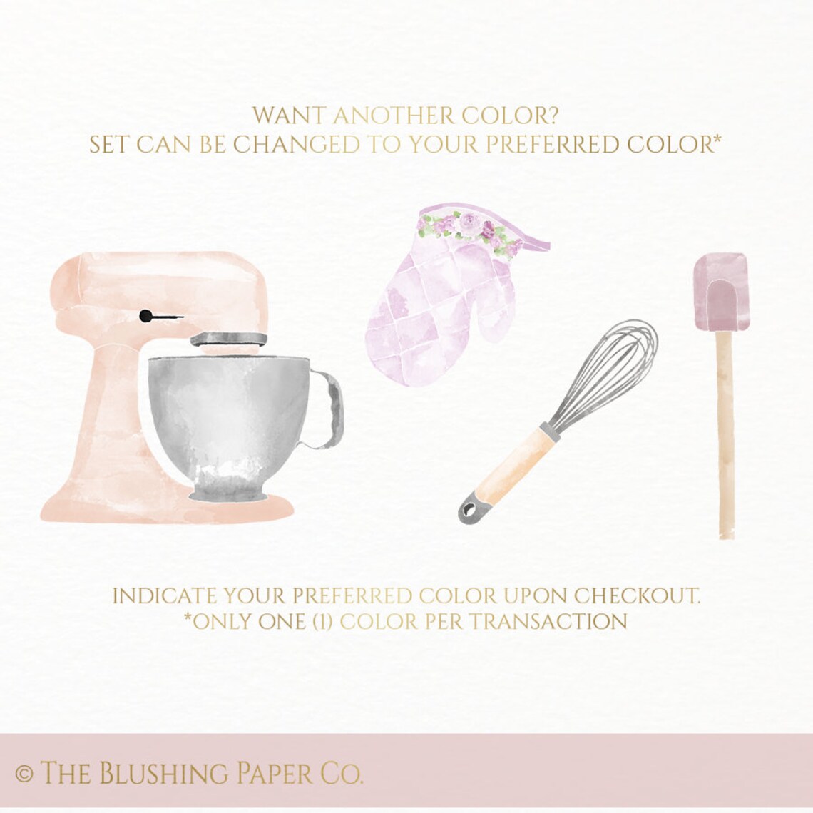 Baking Cooking Set Clipart Watercolor Pastel Vintage | Etsy