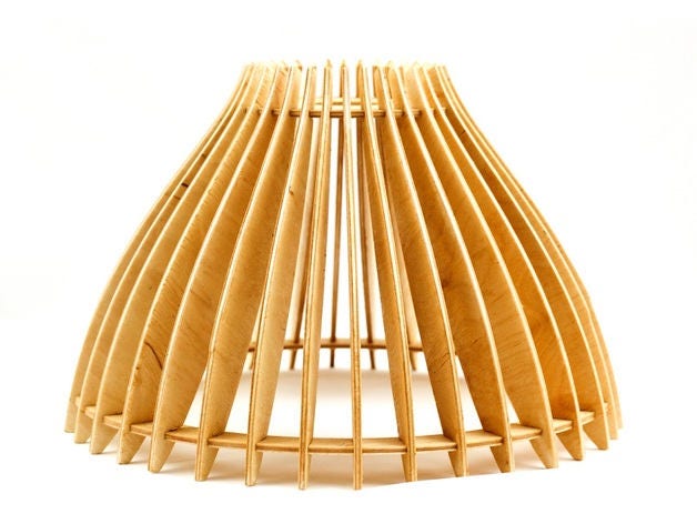 Plywood pendant lamp wood lamp natural lamp shade | Etsy