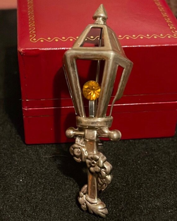 vintage cone lamp brooch - Gem