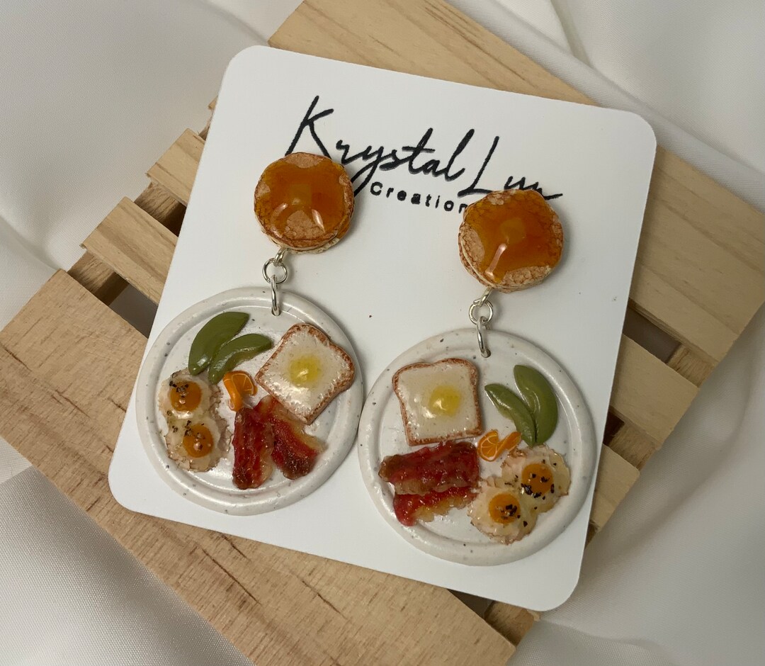 Polymer Clay Miniature Food Breakfast Platter With Pancakes and Syrup ...