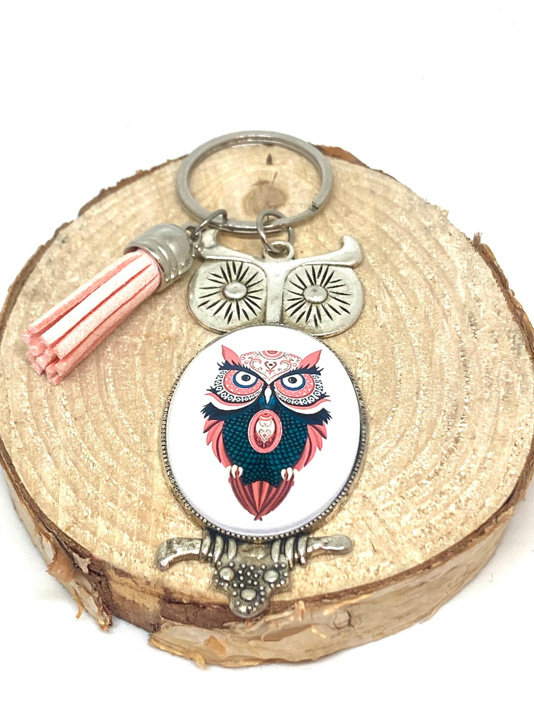 Pink and Silver Grand Duke Key Ring - Etsy