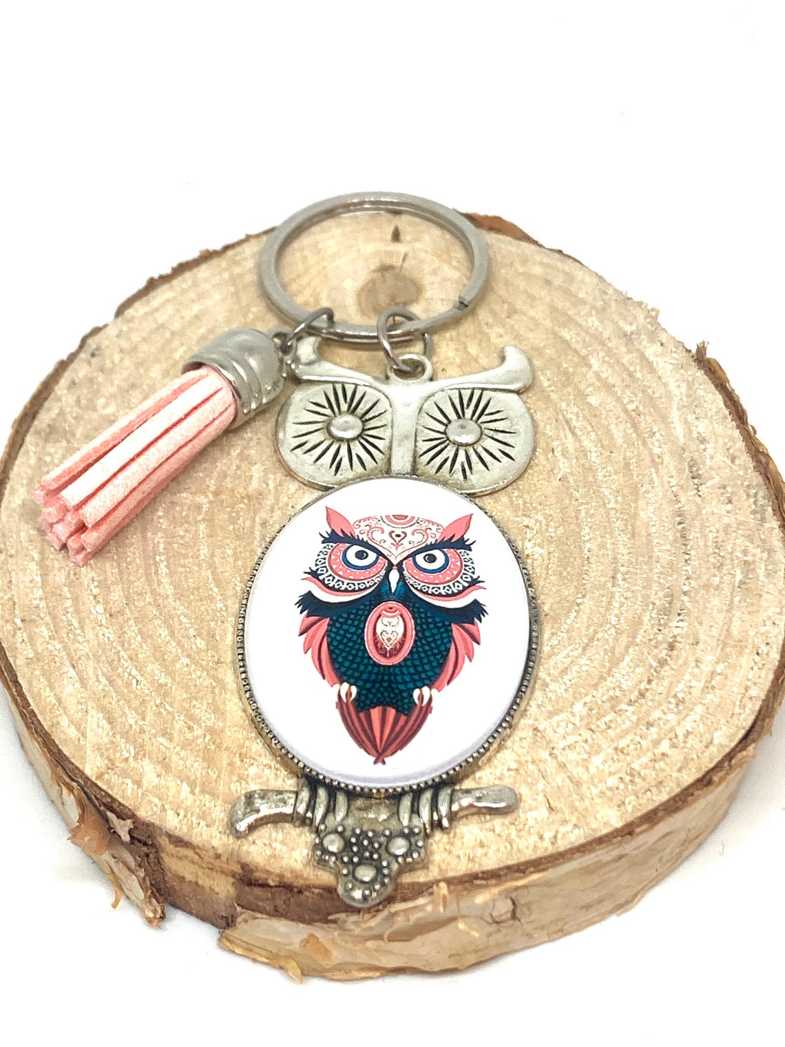 Pink and Silver Grand Duke Key Ring - Etsy