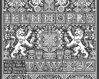 Saga | Long Dog Samplers | Cross Stitch Pattern - Etsy