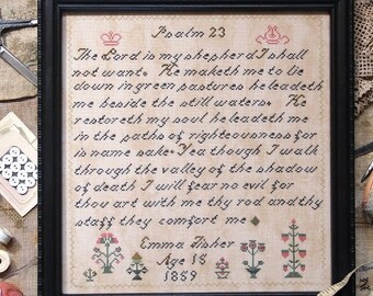 Handprint on My Heart Heartstring Samplery Cross Stitch Pattern - Etsy