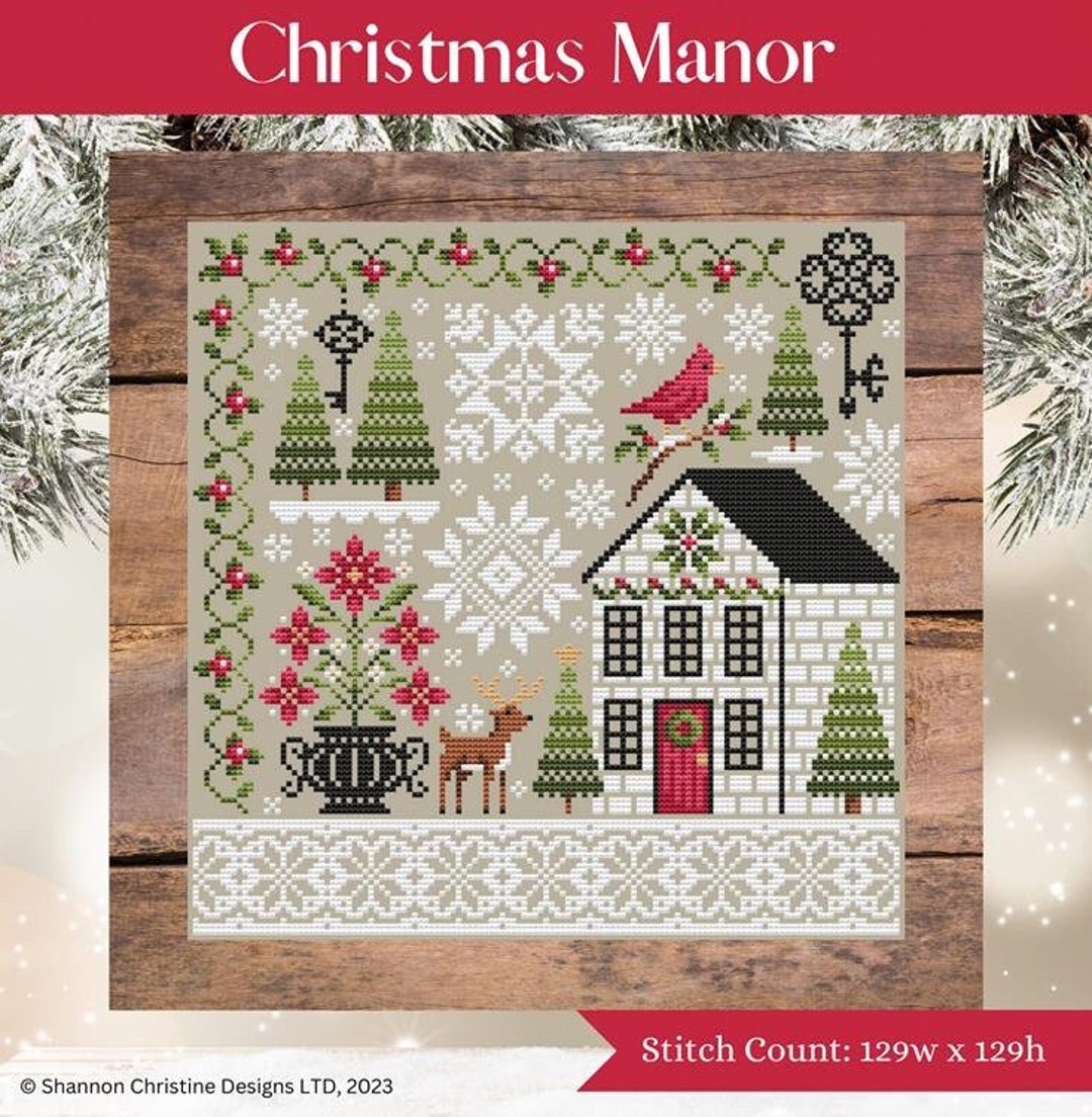 Christmas Manor | Shannon Christine Designs | Cross Stitch Pattern - Etsy
