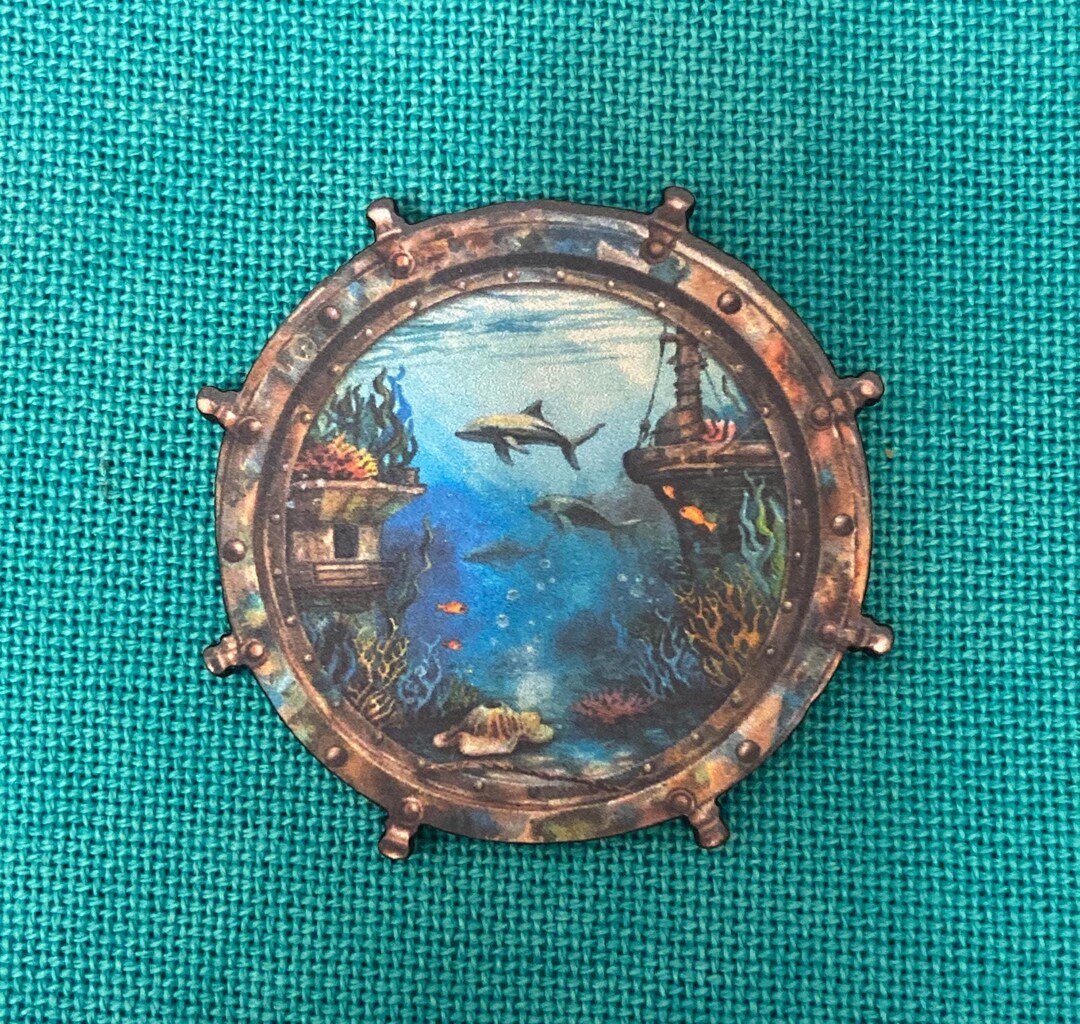 Shipwreck Window | Wooden Needle Minder | Cover Minder - Etsy