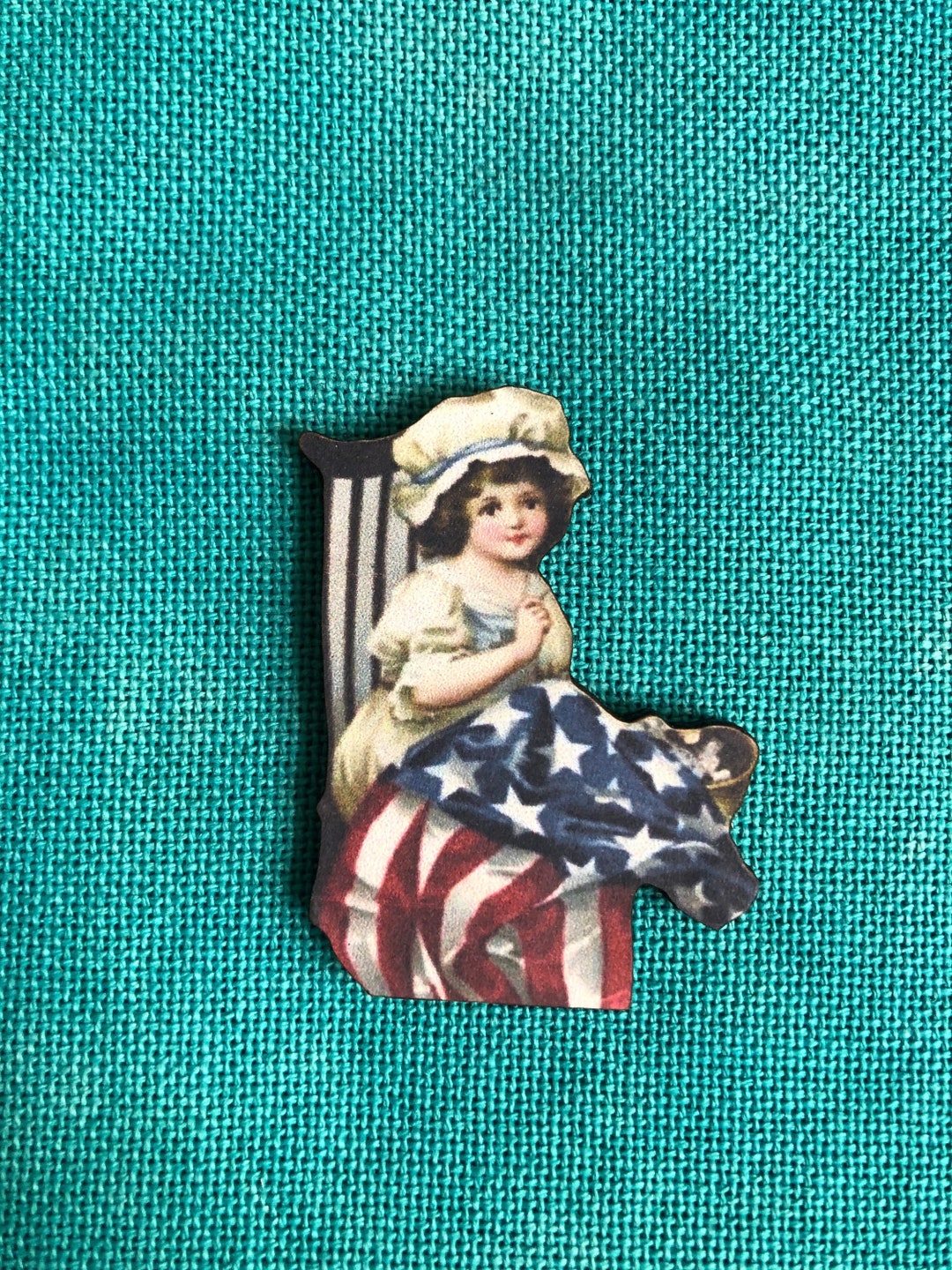 Little Betsy Ross | Wooden Needle Minder | Cover Minder - Etsy