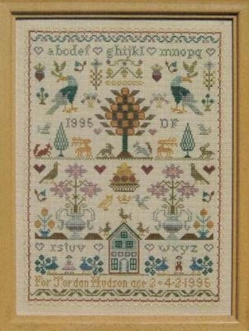 Birthday Sampler Moira Blackburn Crss Stitch Chart - Etsy