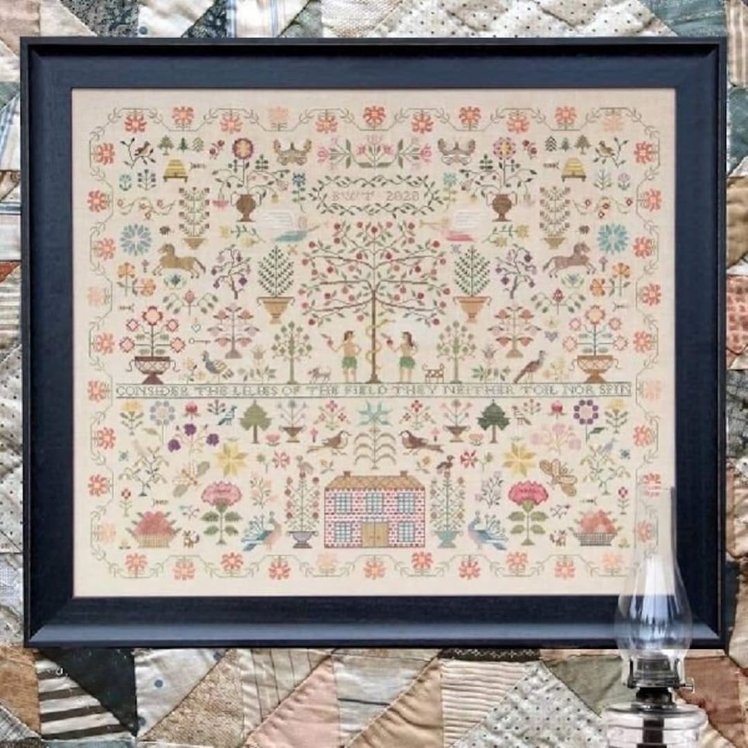 Consider the Lilies Heartstring Samplery Cross Stitch Pattern - Etsy