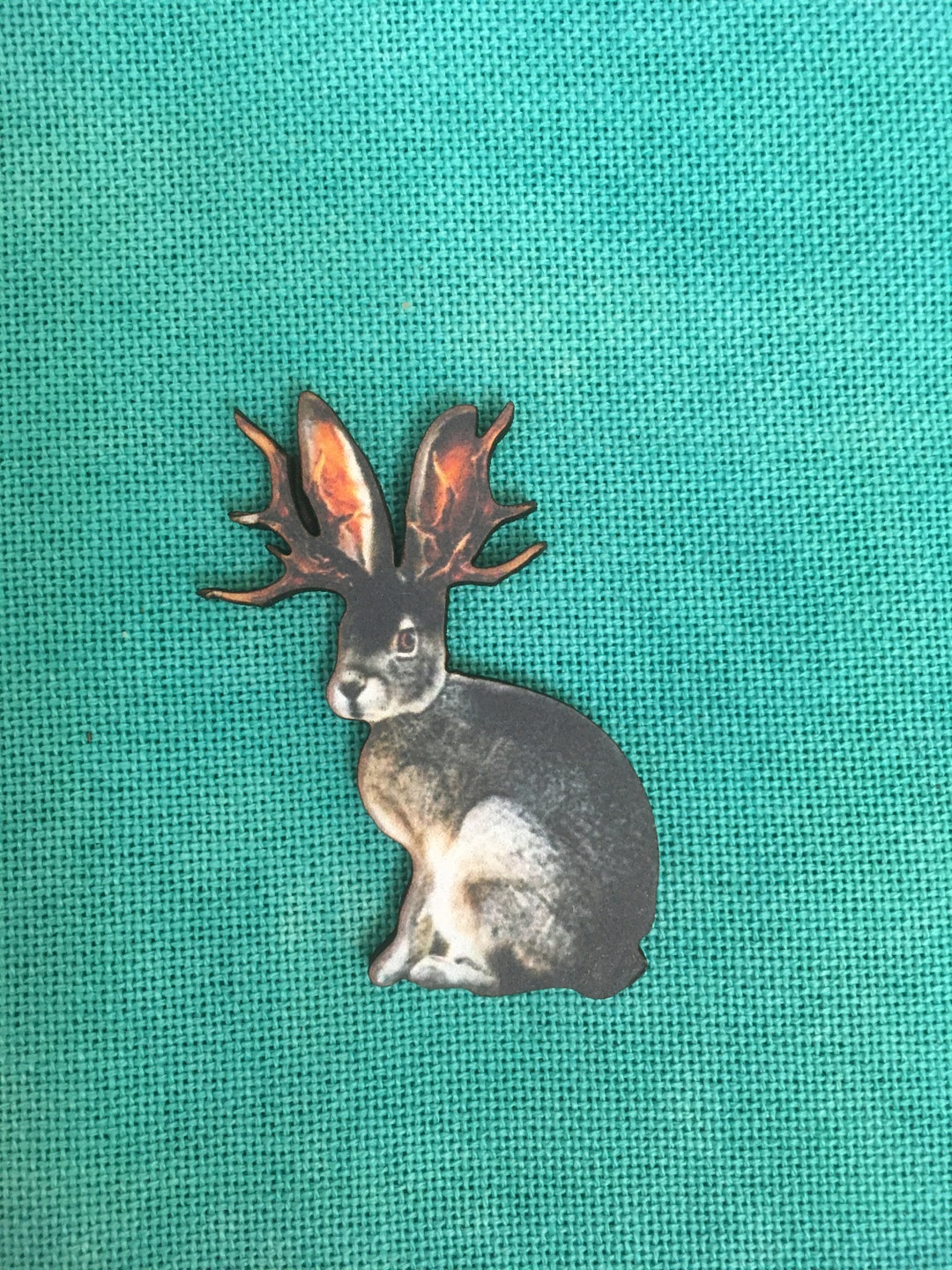 Jackalope | Wooden Needle Minder | Cover Minder - Etsy
