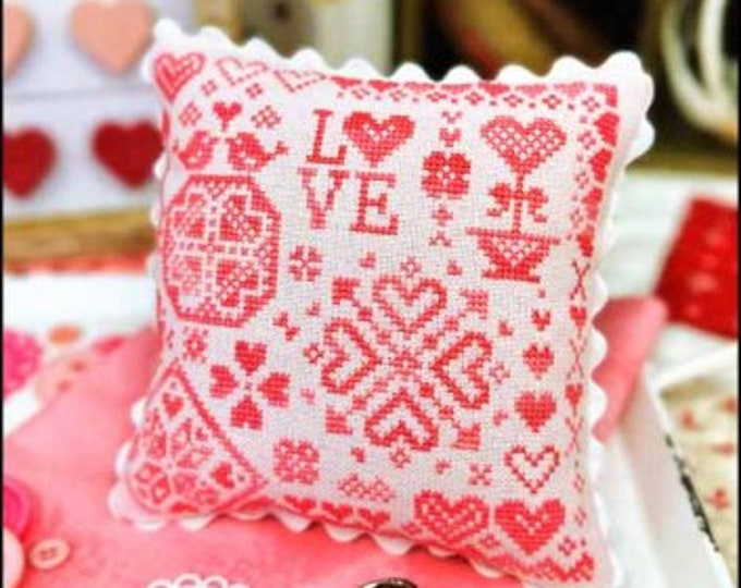 Valentine's Day Quaker | Primrose Cottage | Cross Stitch Pattern - Etsy
