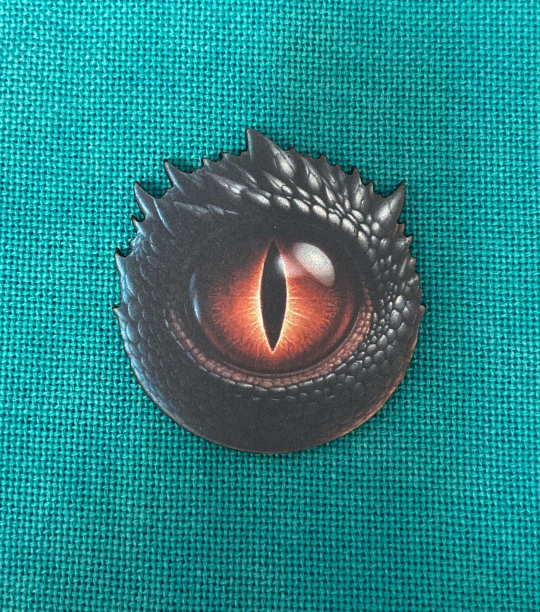 Black Dragon Eye | Wooden Needle Minder | Cover Minder - Etsy