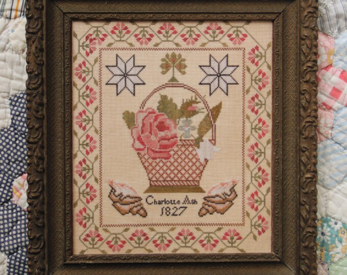 Charlotte Ash 1827 | Heartstring Samplery | Cross Stitch Chart - Etsy