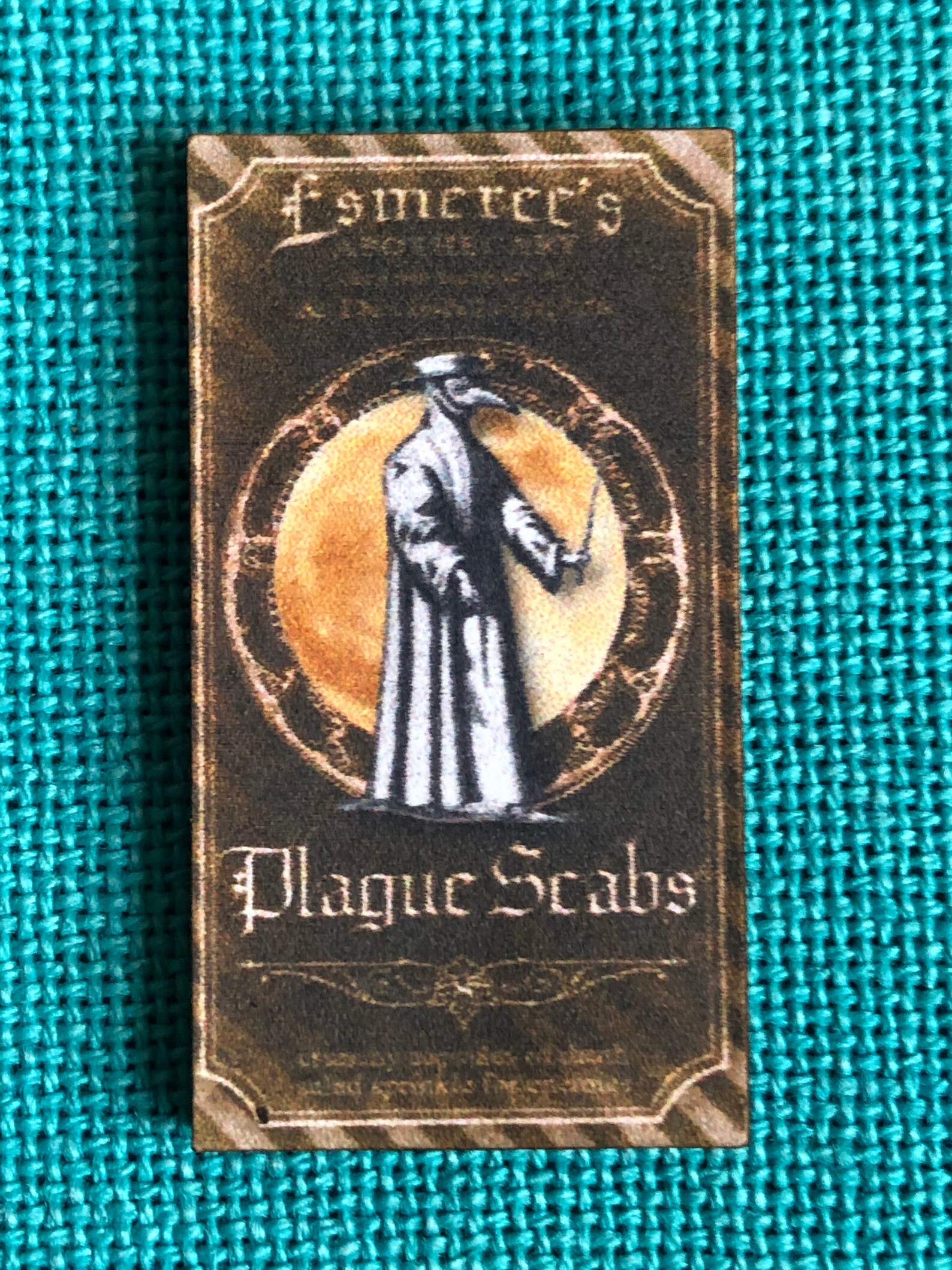 Plague Scabs Apothecary Label | Wooden Needle Minder | Cover Minder - Etsy