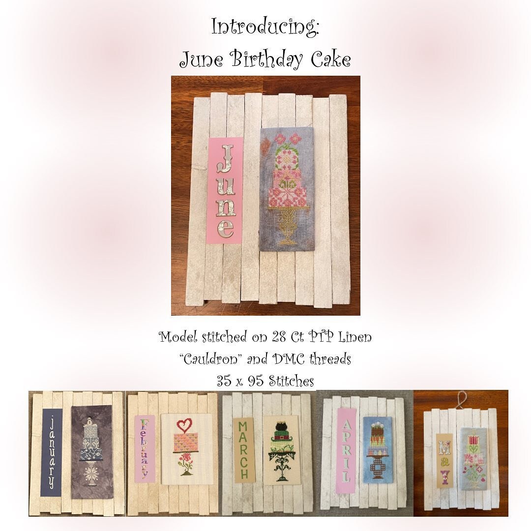 June Birthday Cake | Aurytm | Cross Stitch Pattern - Etsy